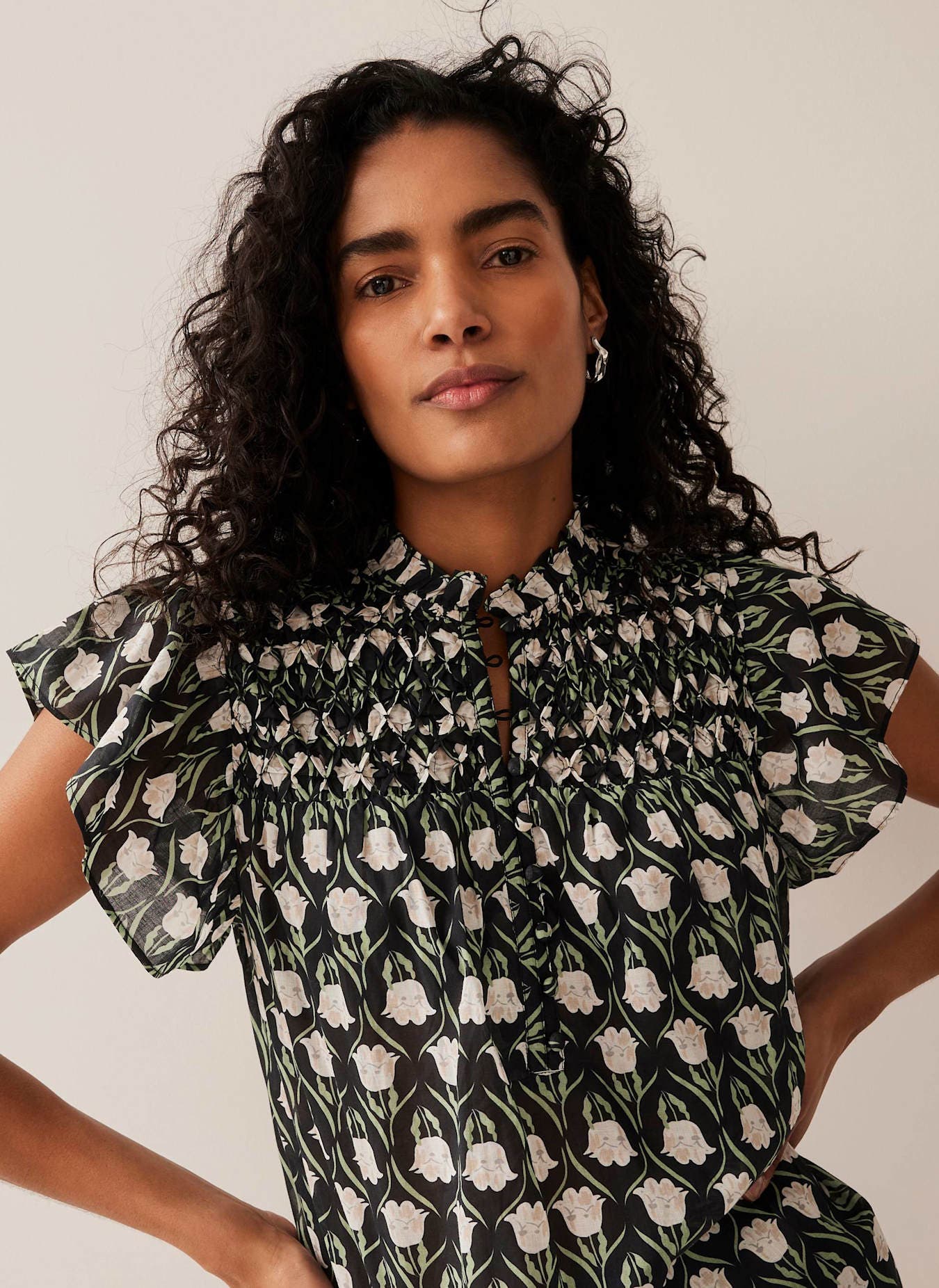 MINT VELVET Print Cotton Blouse | Nordstrom