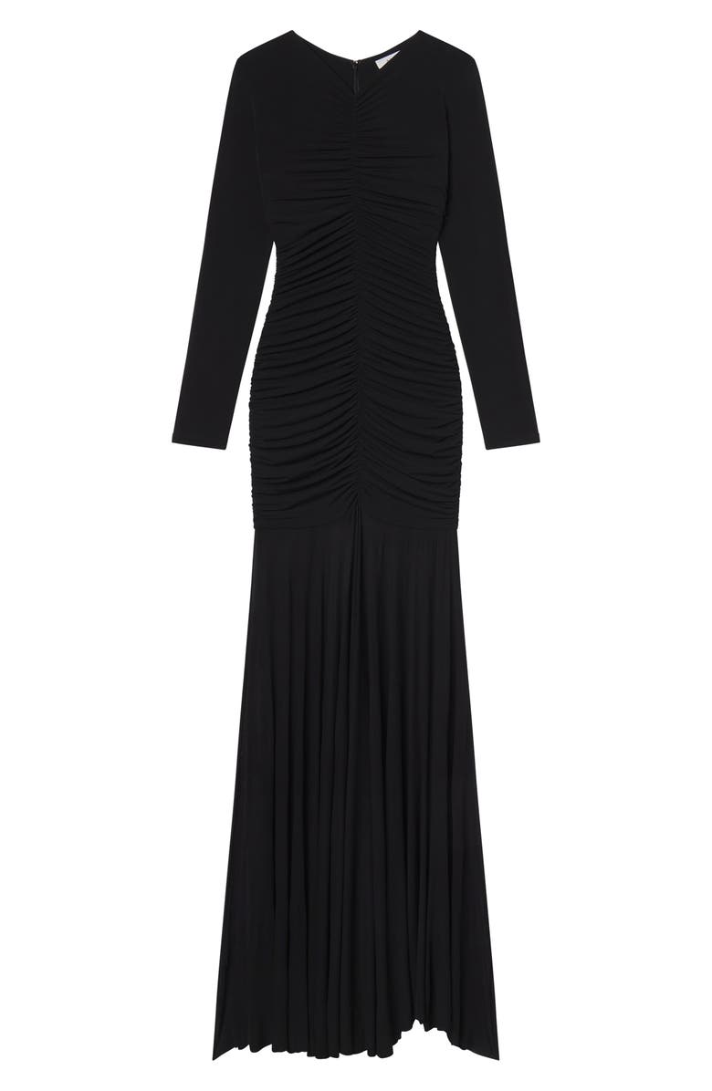 A.L.C. Fawn Shirred Long Sleeve Trumpet Gown | Nordstromrack