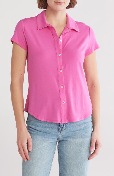Women's Short Sleeve Button-Up Shirts Rack | Nordstrom Rack
