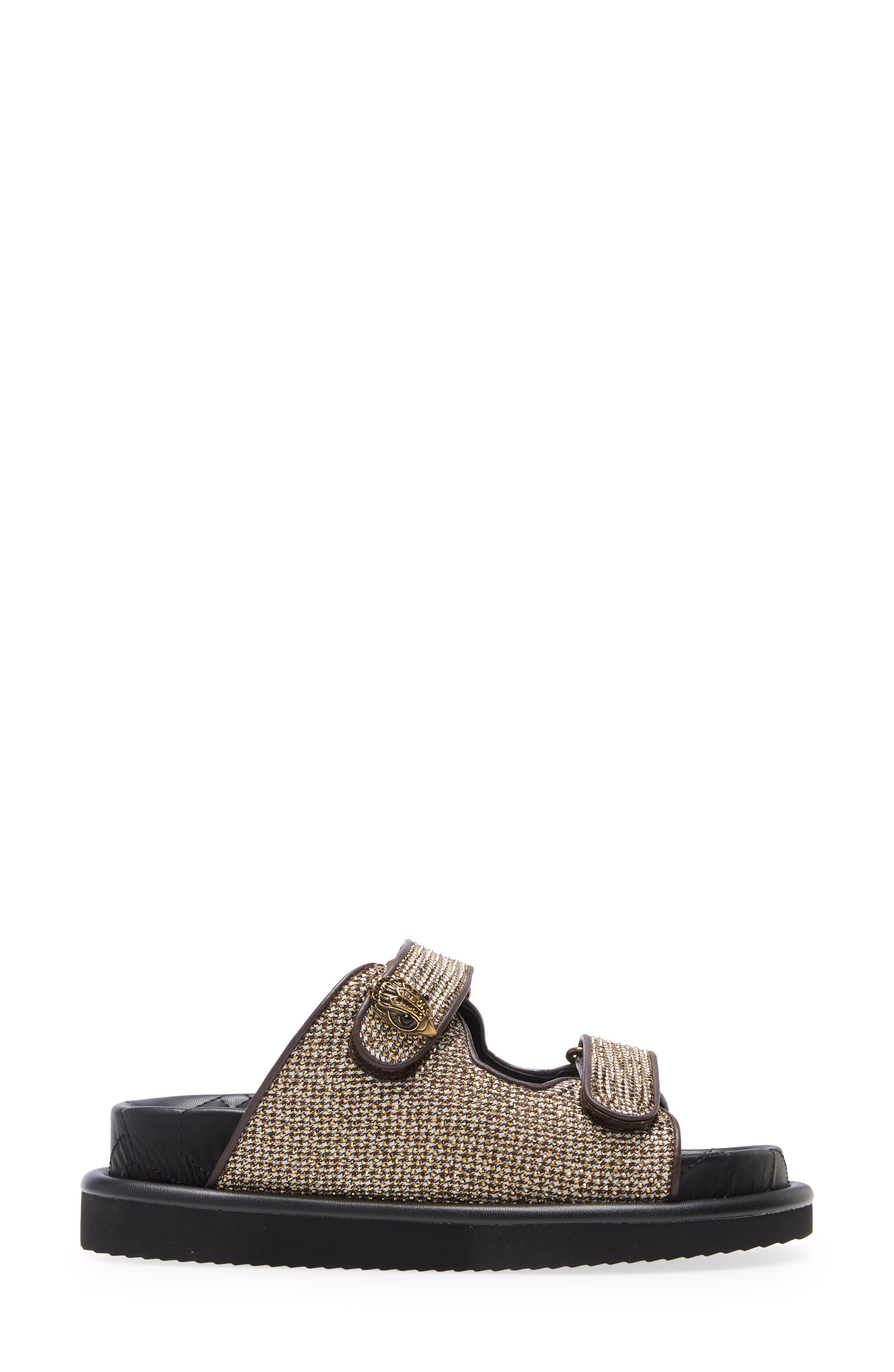 Kurt Geiger London Kurt Geiger Orson Studded Houndstooth Slide Sandal ...