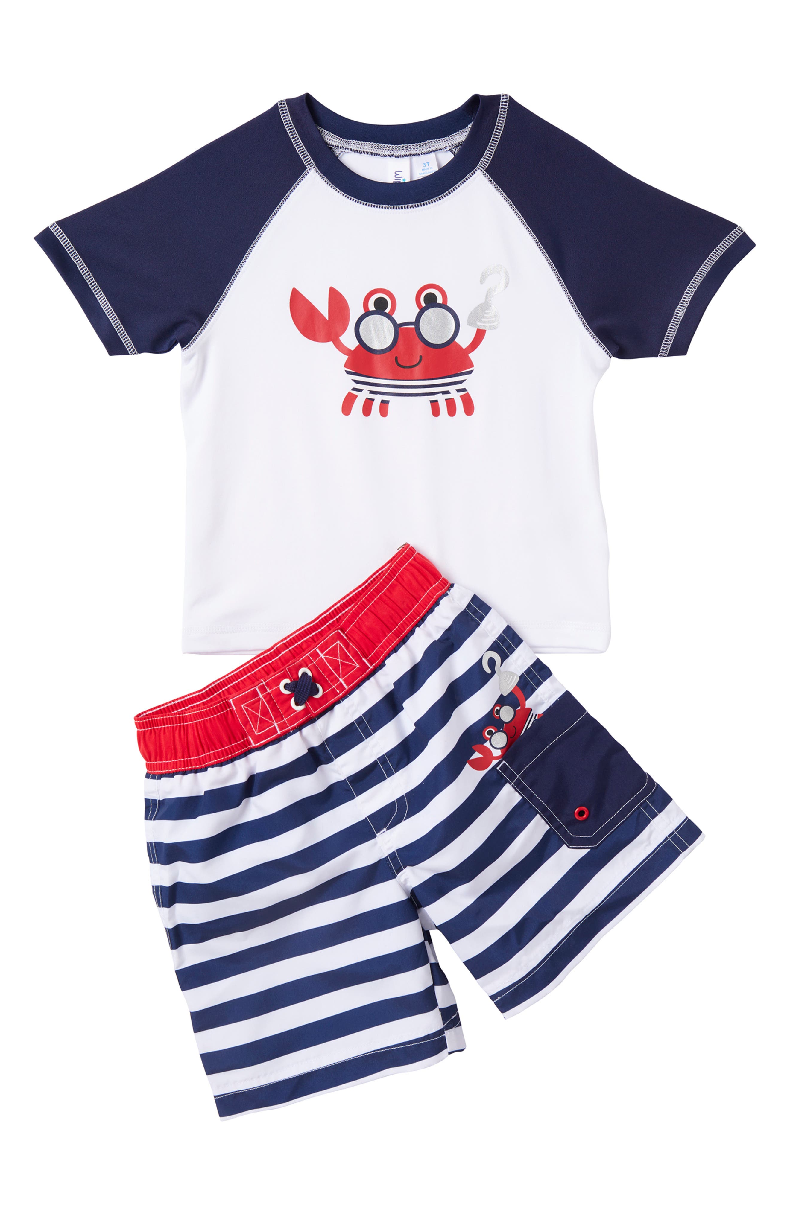 WIPPETTE Kids' Crab Rashguard Two-Piece Swimsuit | Nordstromrack