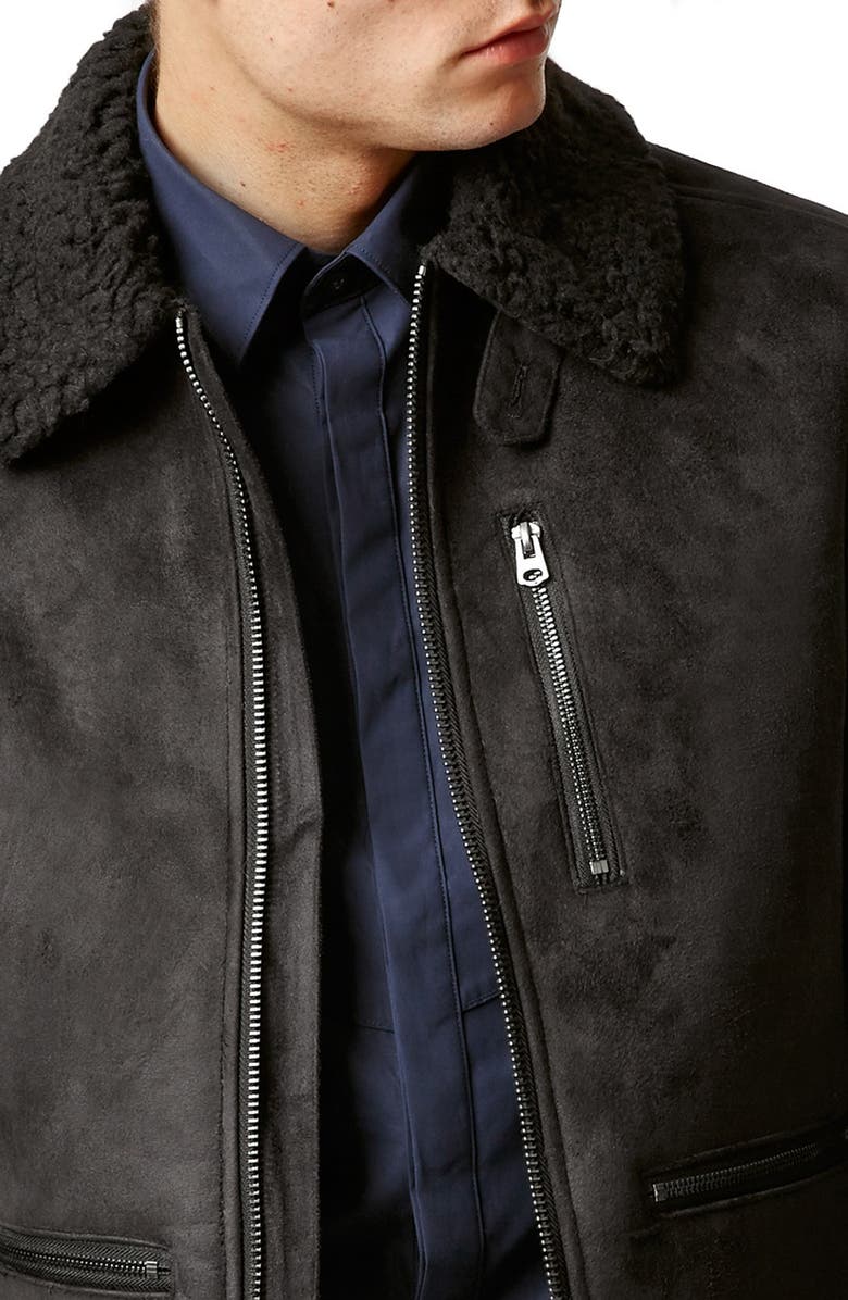 Topman Faux Suede Flight Jacket | Nordstrom