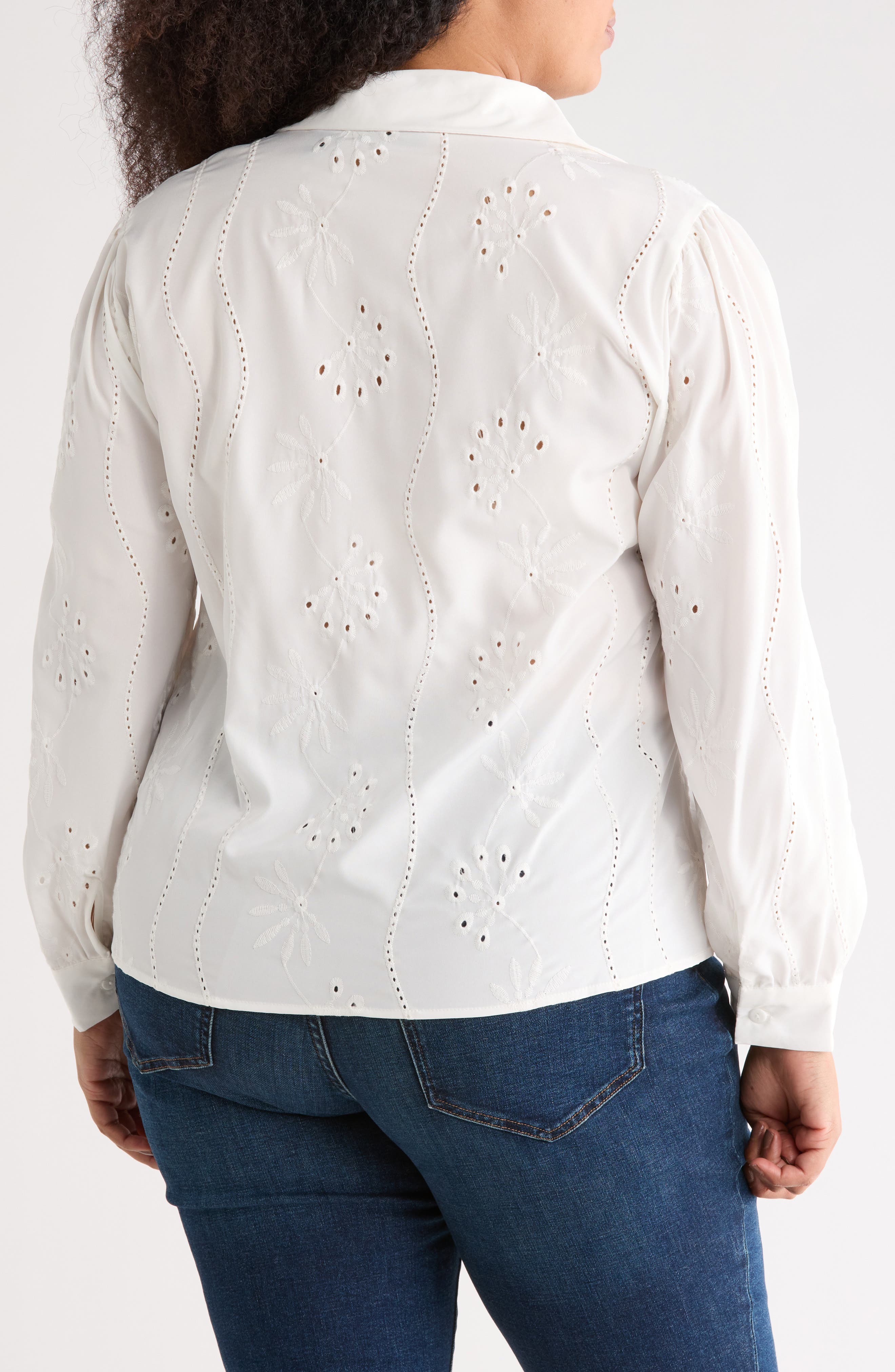 Forgotten Grace Eyelet Button-Up Shirt | Nordstromrack