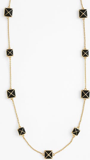 Kate Spade New York 'locked in' long pyramid necklace | Nordstrom