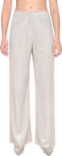 WAYF Dream Metallic Wide Leg Pants | Nordstrom