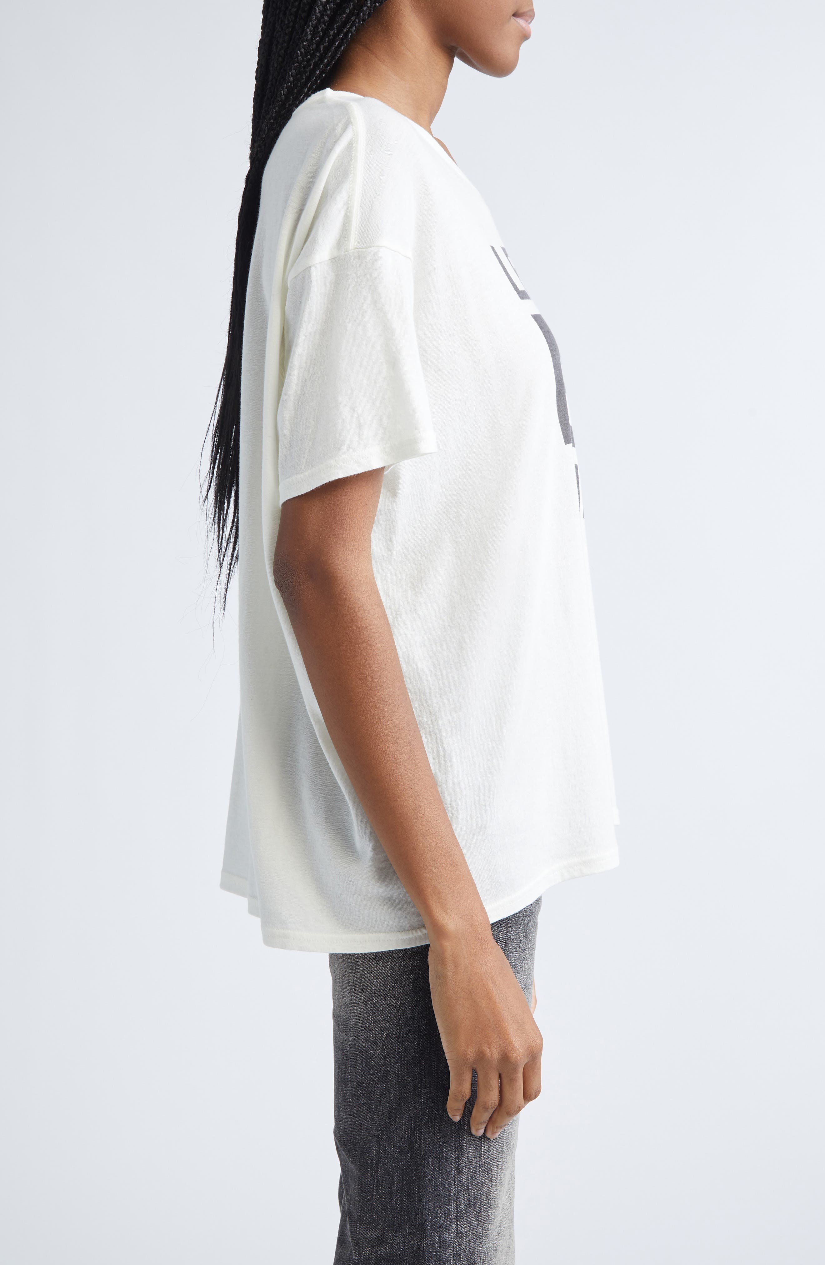 R13 Leave Me Alone Cotton & Cashmere Graphic T-Shirt | Nordstrom
