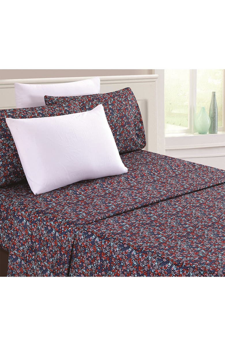 MELANGE HOME Vintage Navy Floral Queen Sheet Set | Nordstromrack