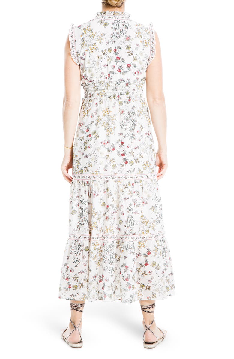 MAX STUDIO Tiered Ruffle Neck Maxi Dress | Nordstromrack