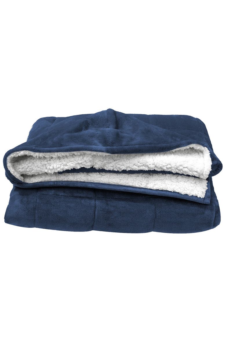 PUR SERENITY 10 lbs Hooded Weighted Throw 50x60" - Navy | Nordstromrack