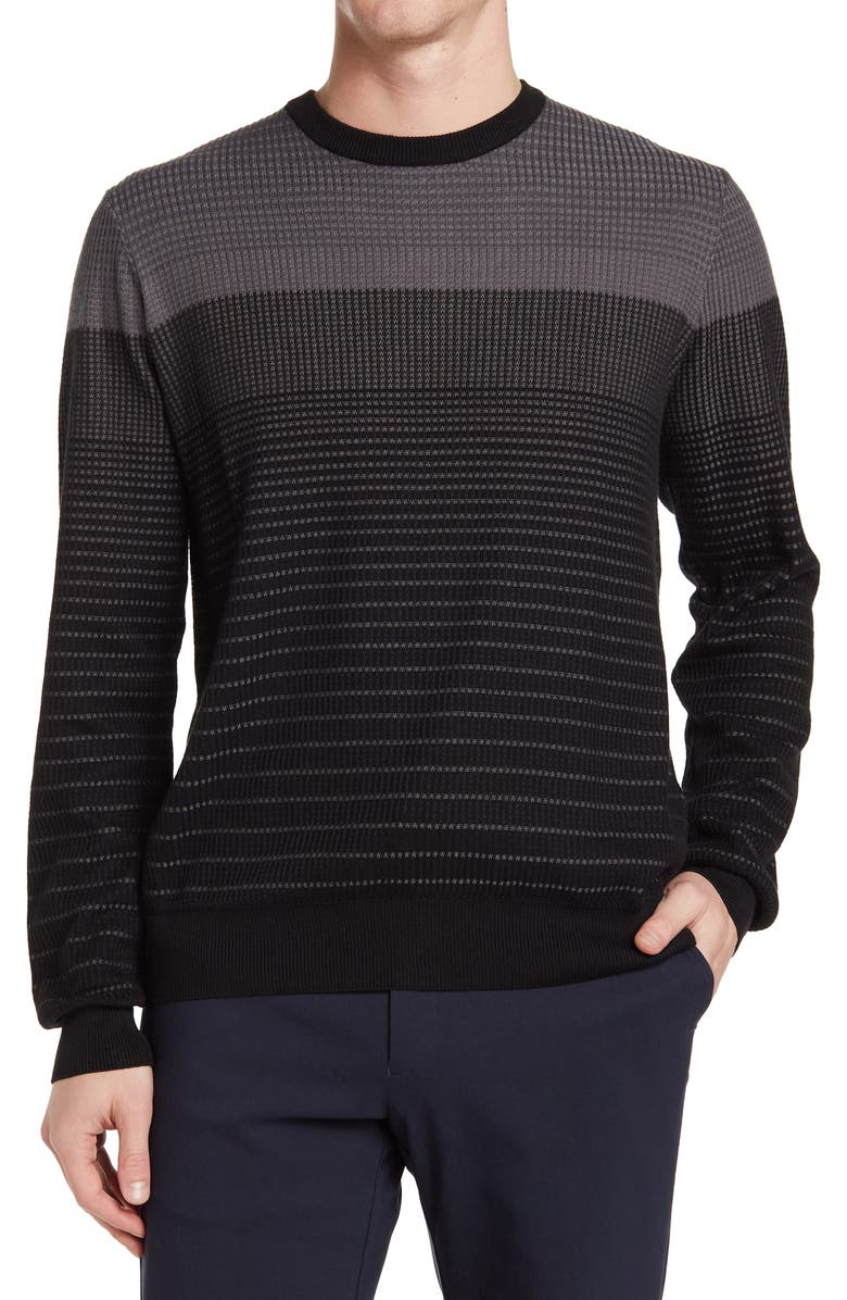 Perry Ellis Crew Neck Waffle Knit Sweater | Nordstromrack
