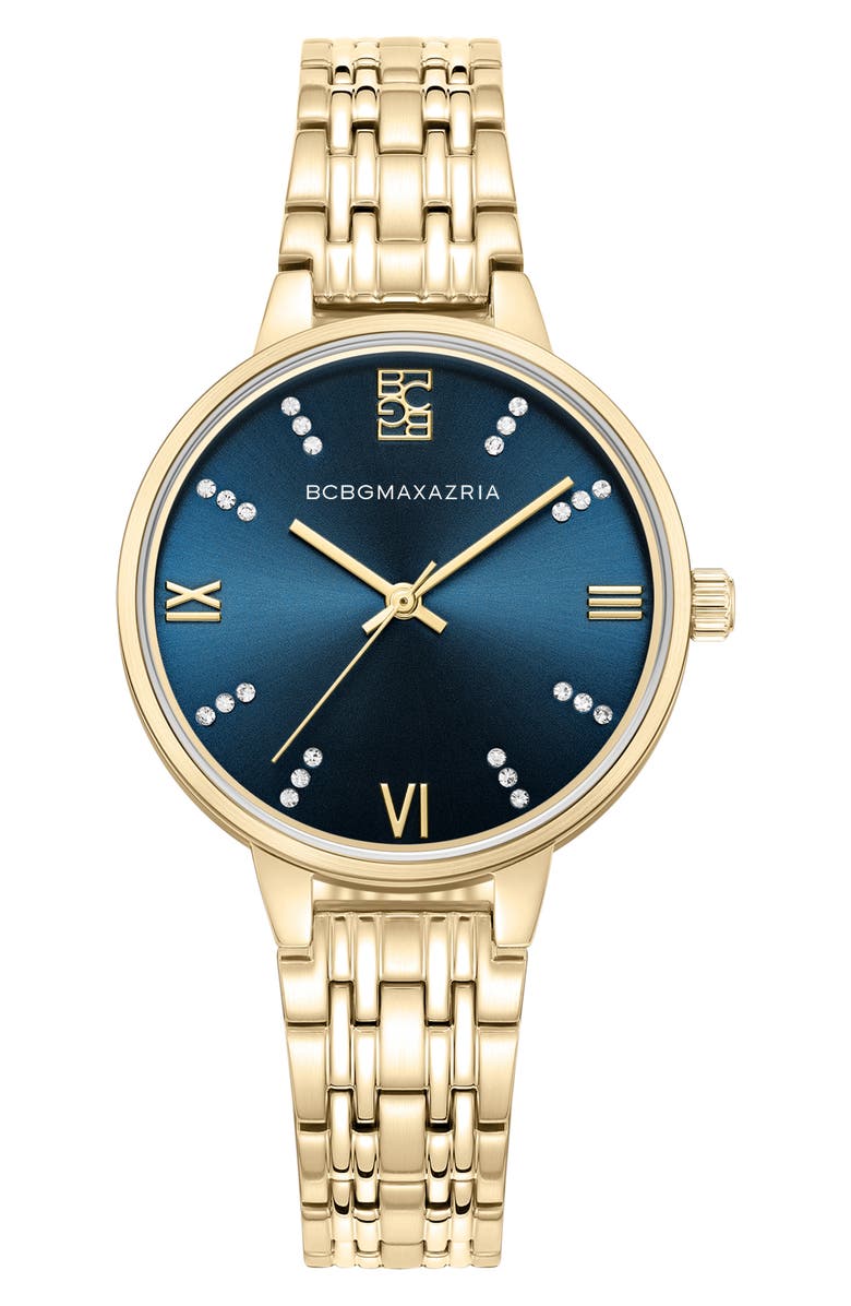 BCBG Max Azria Crystal Embellished 3-Hand Quartz Bracelet Watch, 32mm ...