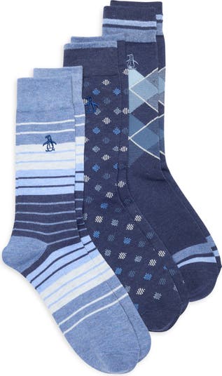 Original Penguin Henley Argyle Assorted 3-Pack Dress Socks | Nordstromrack