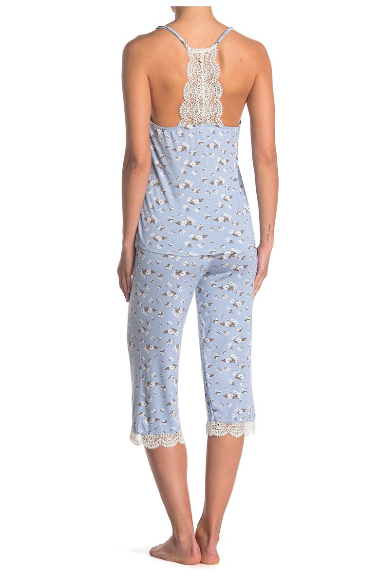 COZY ROZY Just Bloom Lace Trim Camisole & Pants 2-Piece Pajama Set ...