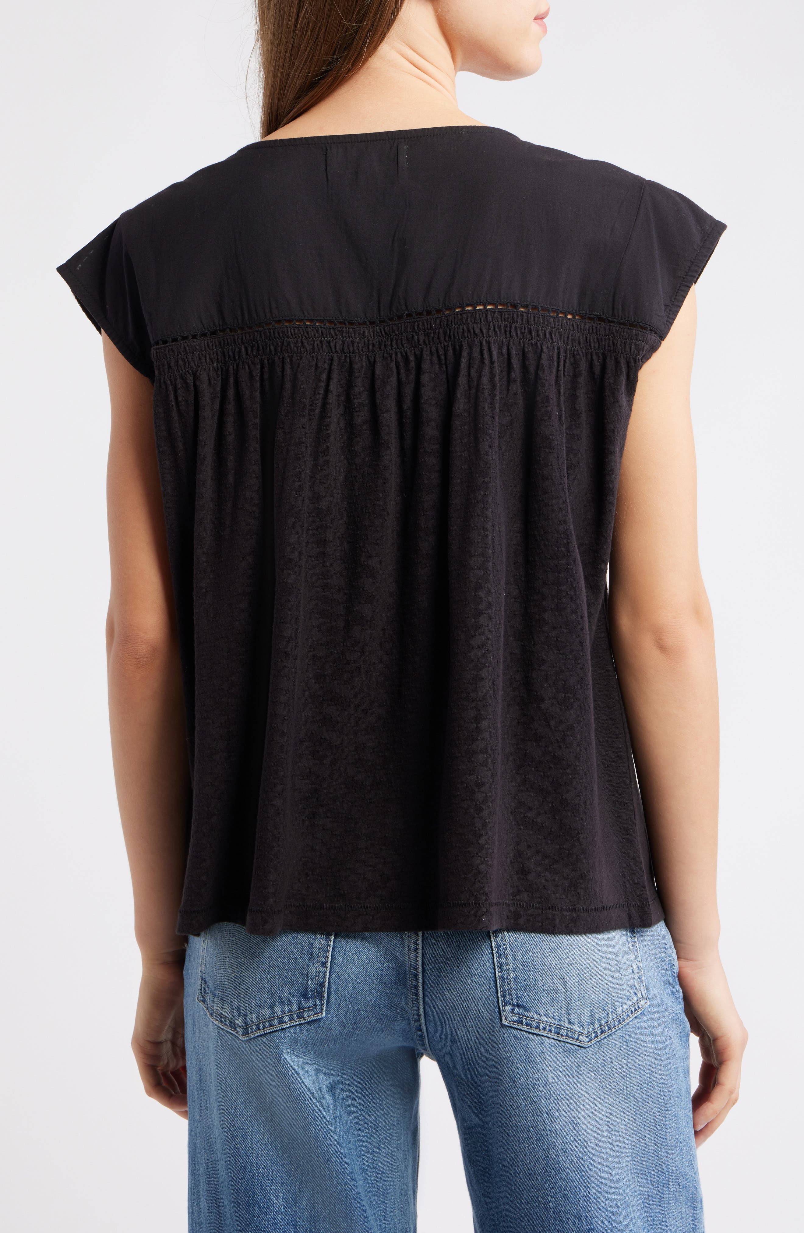 Lucky Brand Embroidered Sleeveless Top | Nordstrom