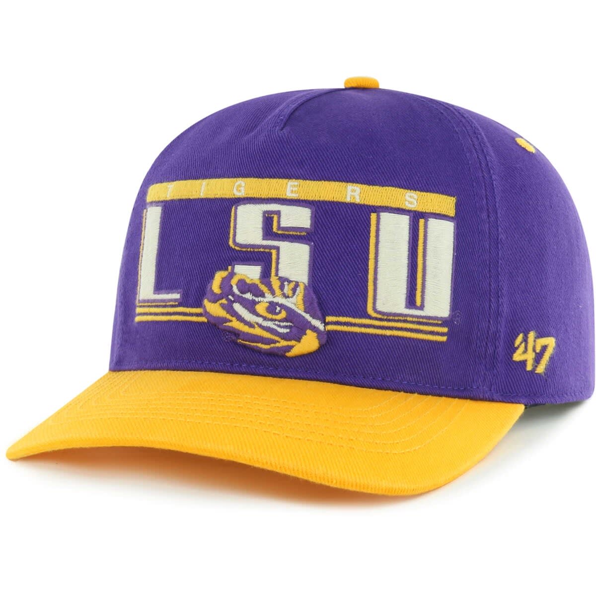 '47 Men's '47 Purple LSU Tigers Double Header Hitch Adjustable Hat ...