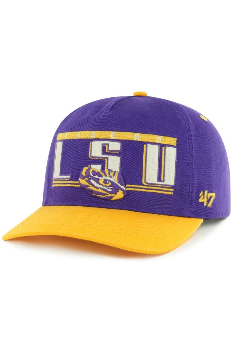 '47 Men's '47 Purple LSU Tigers Double Header Hitch Adjustable Hat ...