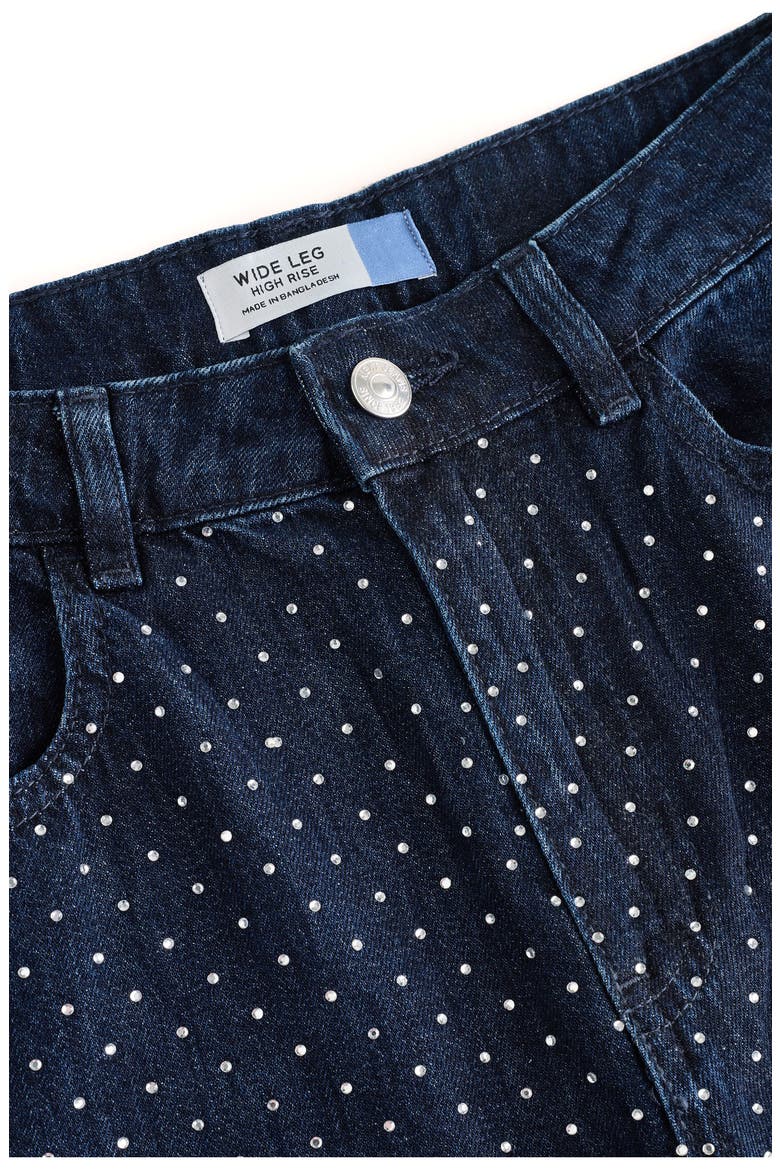 Hot Fix Diamante High Waist Straight Leg Jeans (Women) | Nordstrom