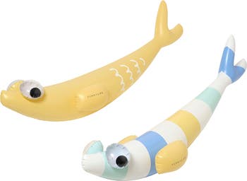 Sunnylife Kids Inflatable Noodles Finn The Fish, Set Of 2 Pool Float ...