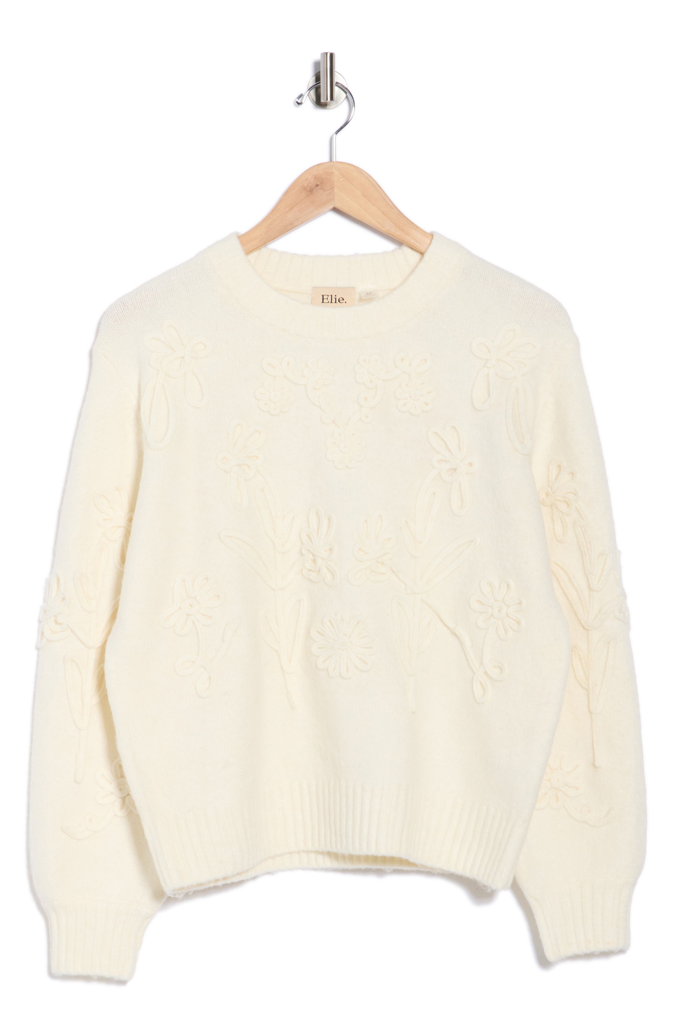 Floral Embroidered Crewneck Sweater (Women) | Nordstromrack