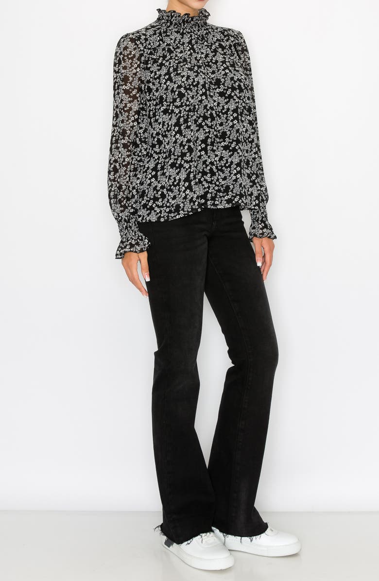MELLODAY Mock Neck Long Sleeve Blouse | Nordstromrack