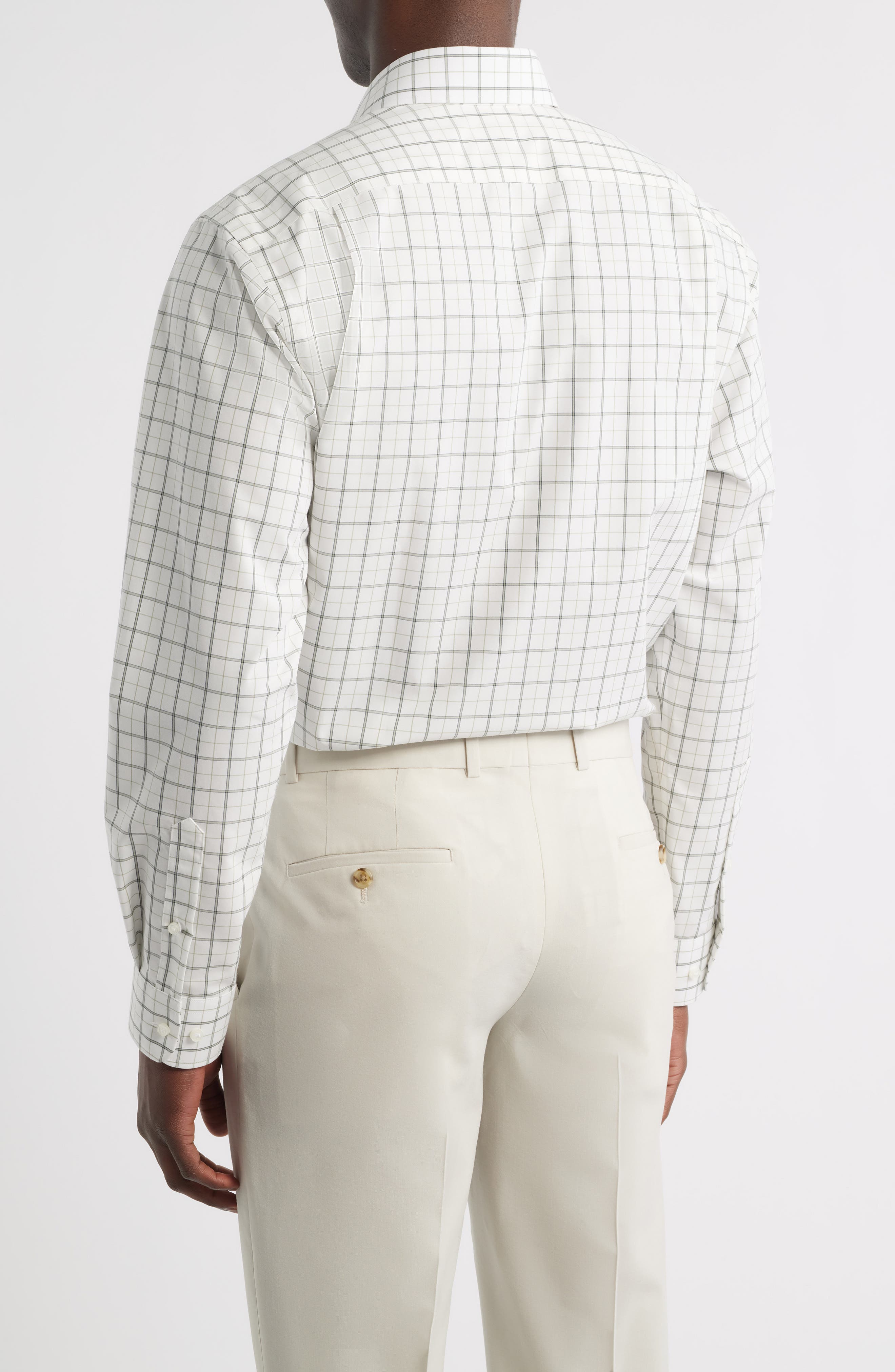 Nordstrom Traditional Fit Check Non-Iron Cotton Dress Shirt | Nordstrom