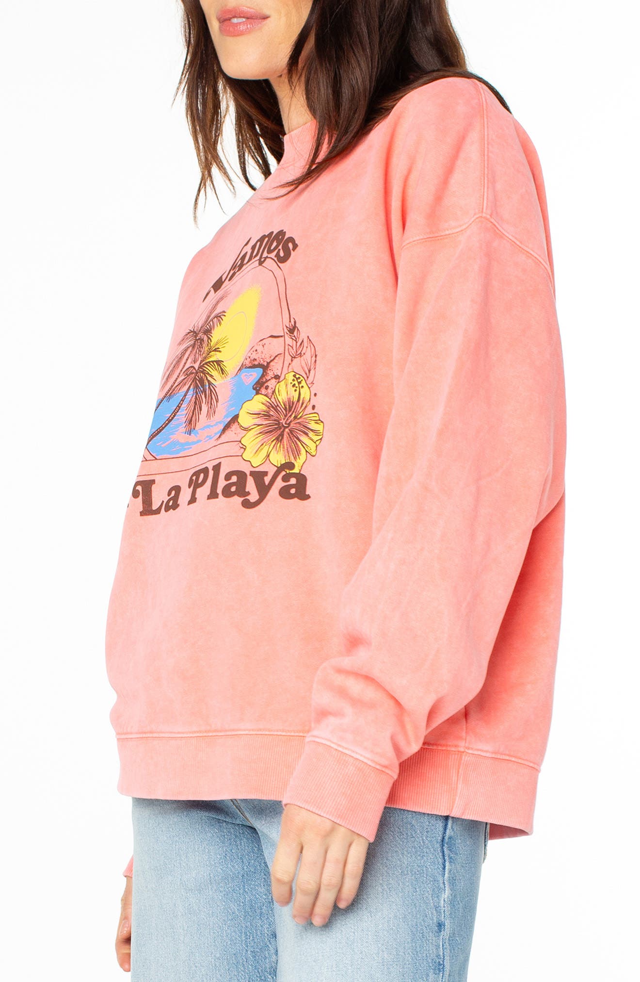 Roxy Line-Up Playa Oversize Graphic Sweatshirt | Nordstromrack