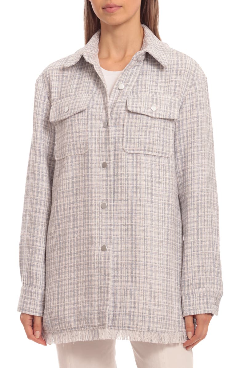 Avec Les Filles Marsh Fringed Tweed Shacket | Nordstromrack