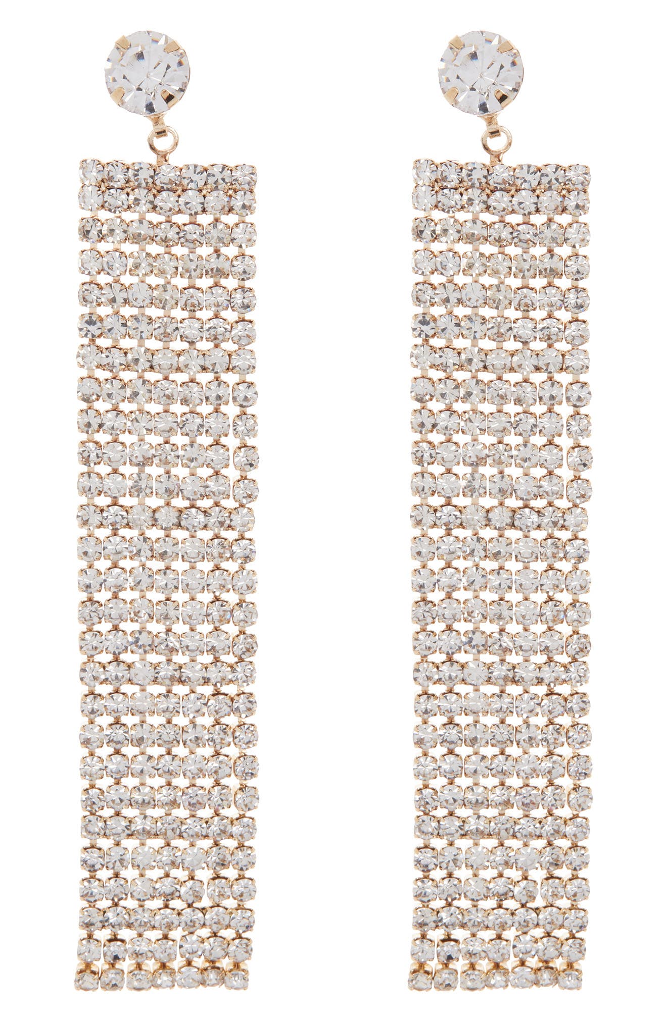 NATASHA Rhinestone Fringe Earrings | Nordstromrack