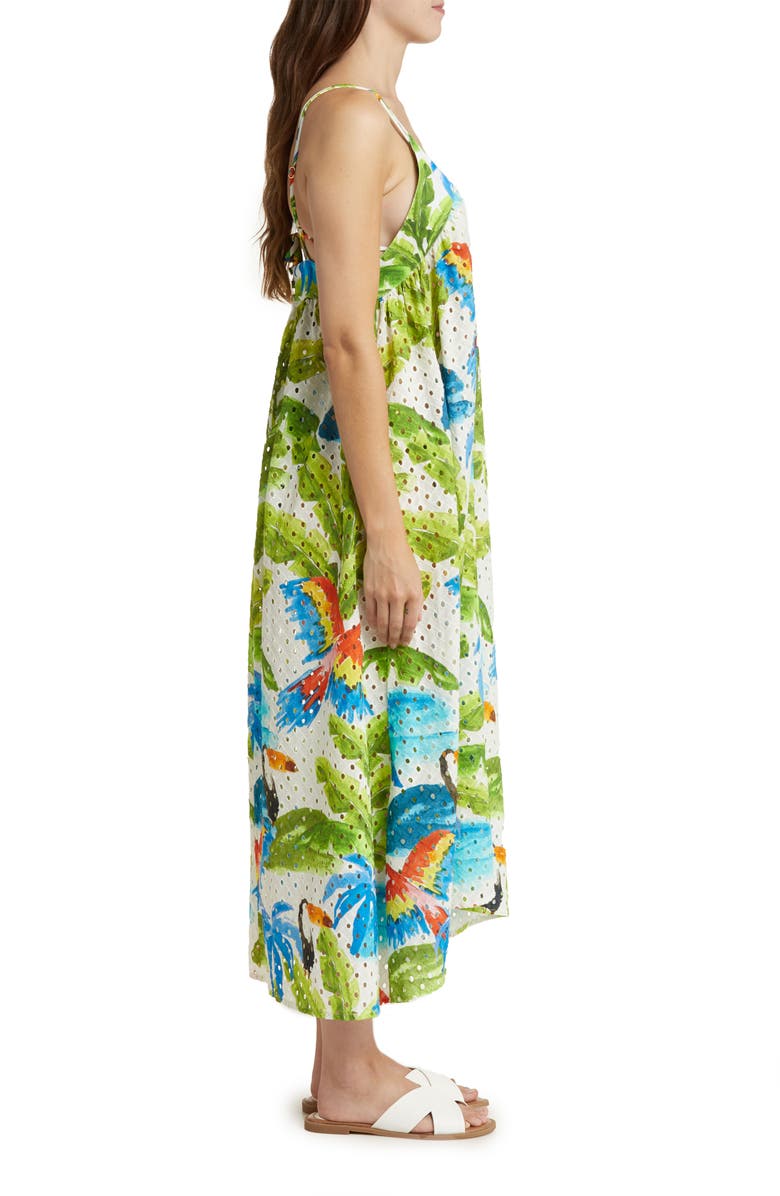 FARM Rio Tropical Fresh Broderie Anglaise Cotton Cover-Up Dress | Nordstrom