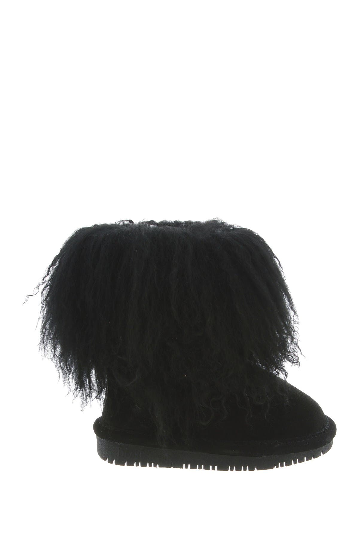 BEARPAW Boo Shaggy Genuine Lamb Hair Bootie | Nordstromrack