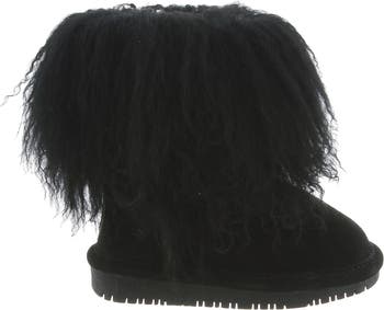 BEARPAW Boo Shaggy Genuine Lamb Hair Bootie | Nordstromrack