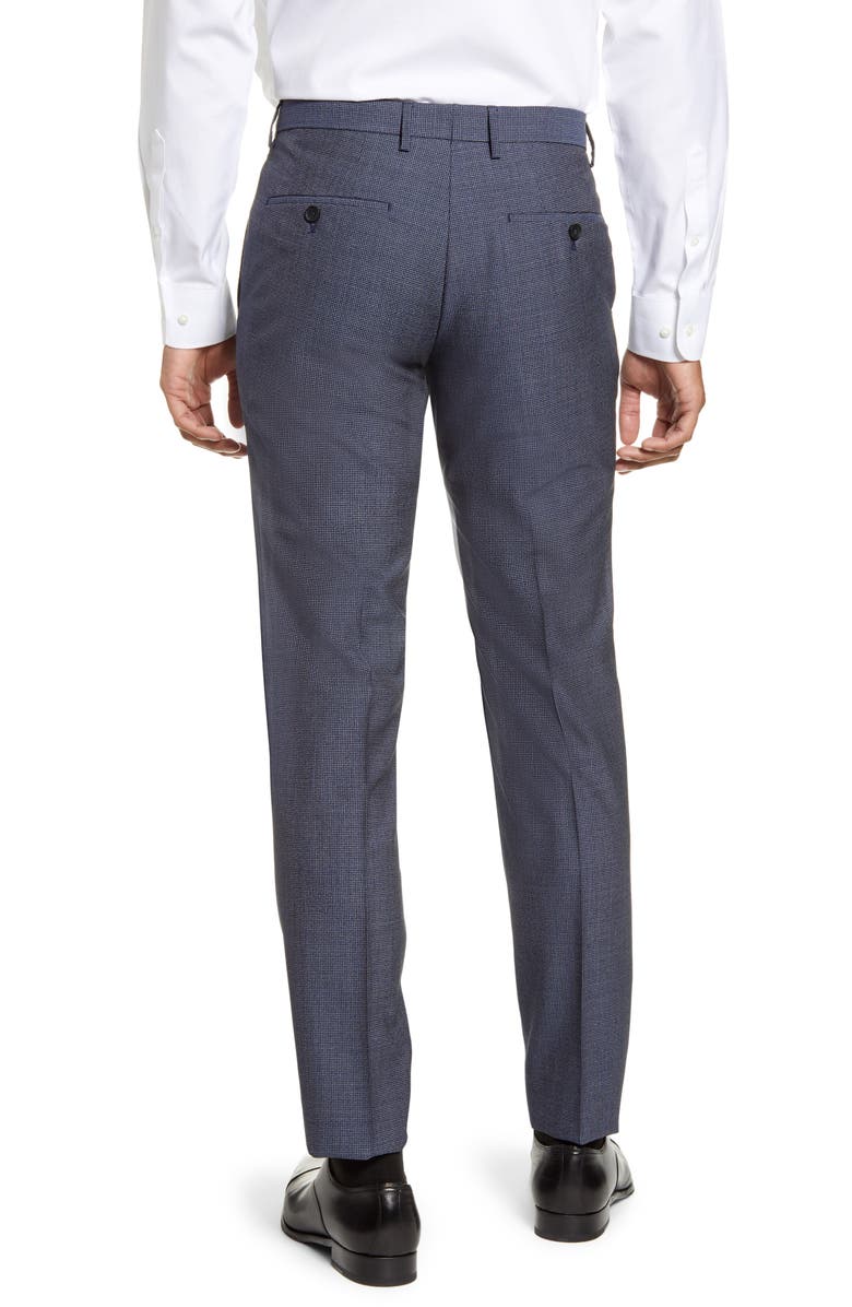BOSS Ben Flat Front Houndstooth Wool Dress Pants | Nordstrom