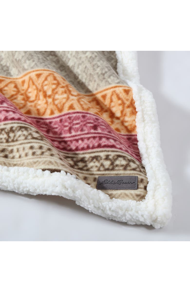 Eddie Bauer Fair Isle Faux Shearling Throw Blanket | Nordstromrack