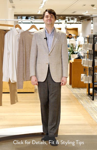Peter Millar Hyperlight Soft Tan Check Linen & Wool Blend Sport Coat ...