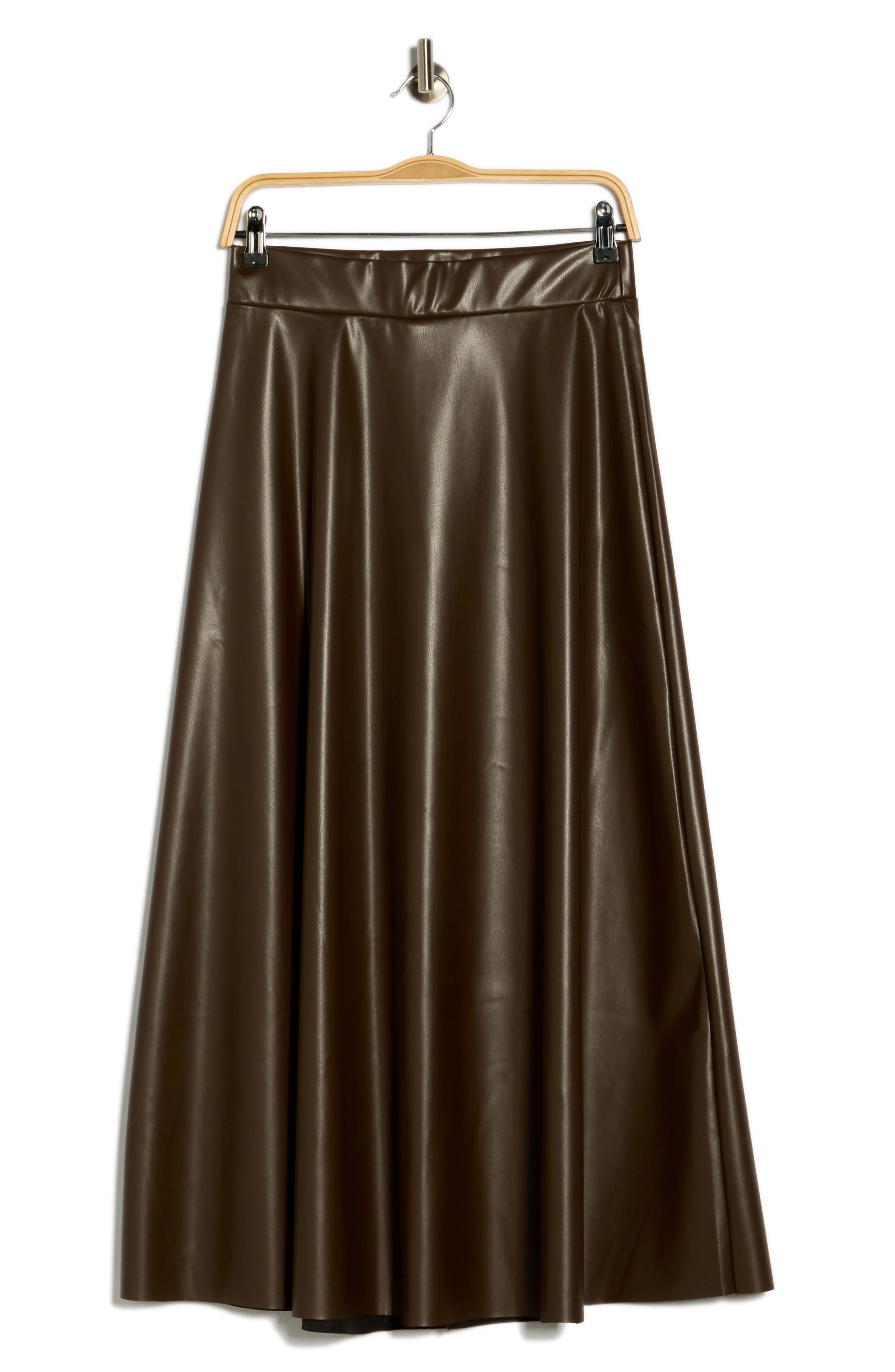 PATRIZIA LUCA Faux Leather Midi Skirt | Nordstromrack