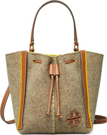 Tory Burch McGraw Wool Blend Felt Drawstring Satchel | Nordstrom