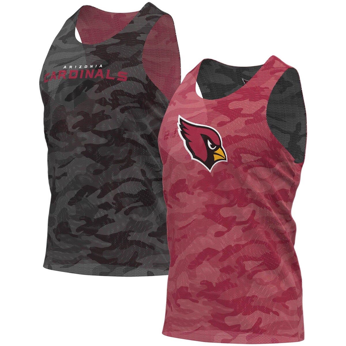 FOCO Men's FOCO Cardinal/Gray Arizona Cardinals Reversible Mesh Tank ...