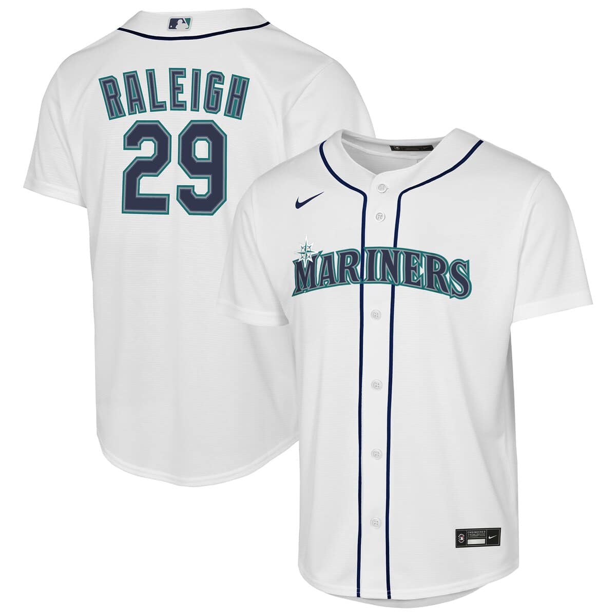 Nike Youth Nike Cal Raleigh White Seattle Mariners Home Replica Jersey ...