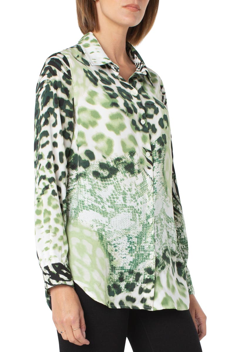 Liverpool Los Angeles Animal Mix Print Button-Up Shirt | Nordstromrack