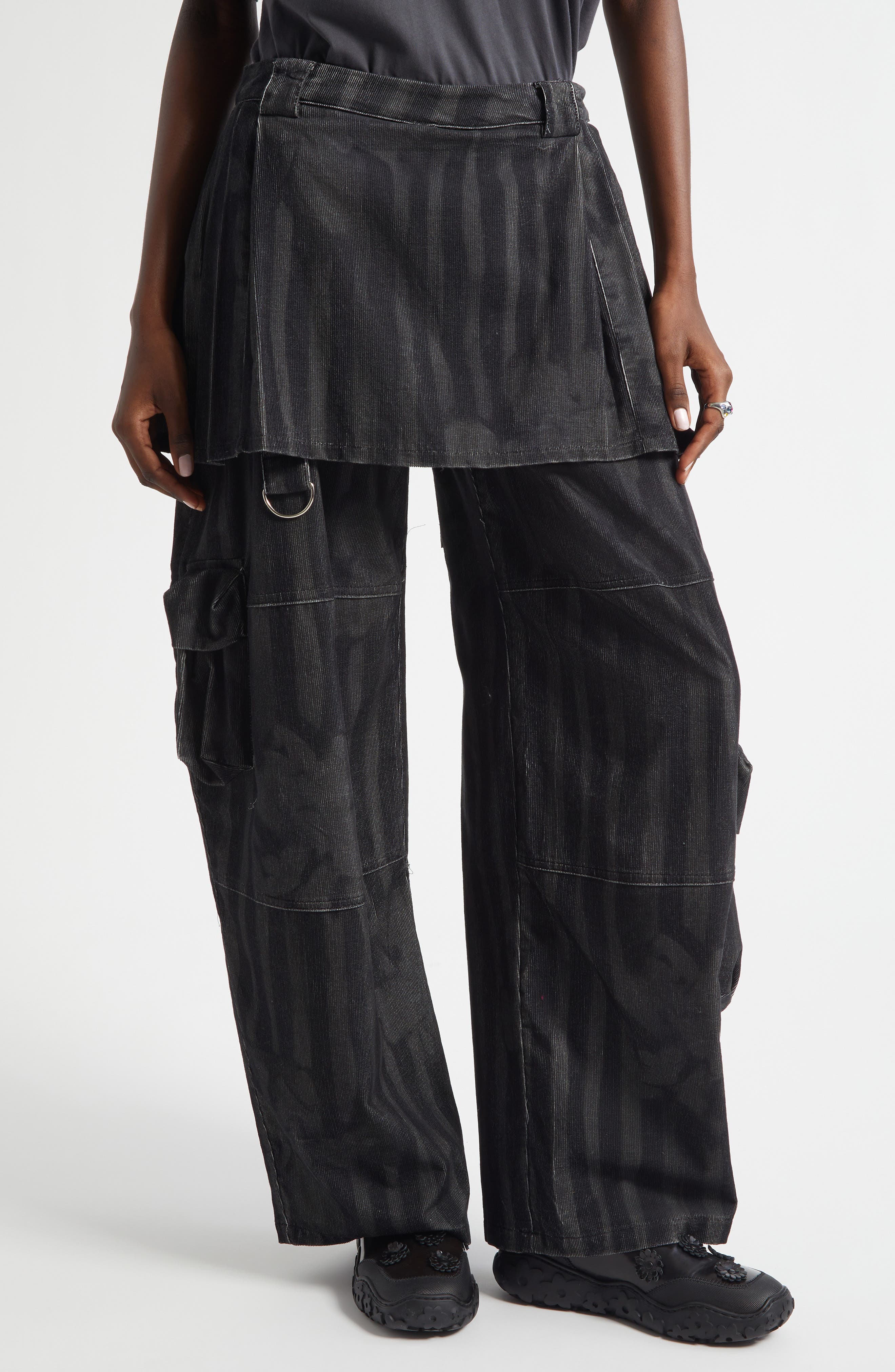 Collina Strada Lawn Plaid Skirt Overlay Cargo Pants Women Nordstrom