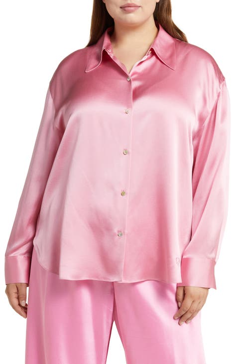 Women's 100% Silk Button-Up Shirts Rack | Nordstrom Rack