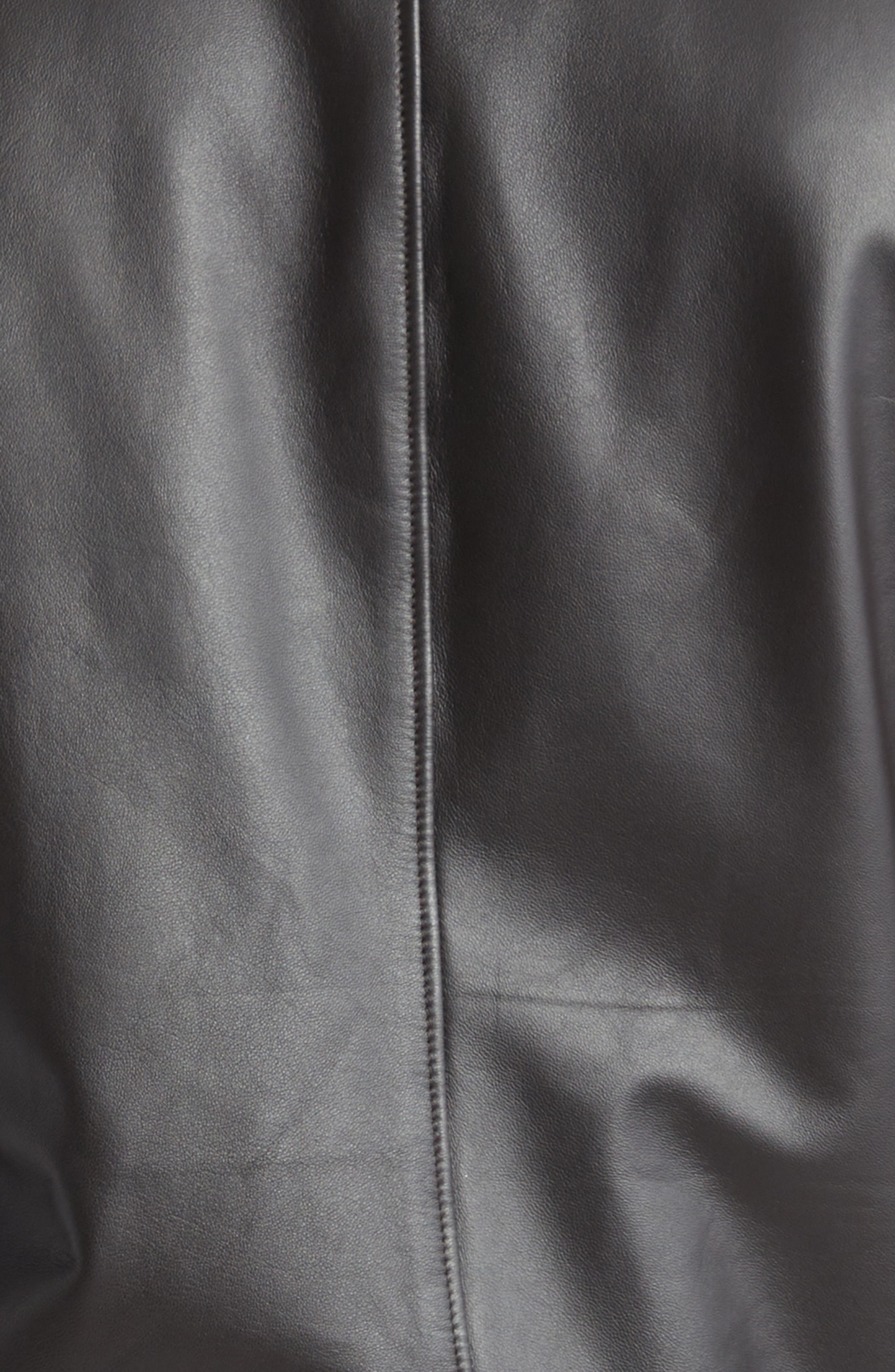 Thom Sweeney Leather Bomber Jacket with Genuine Shearling Collar ...