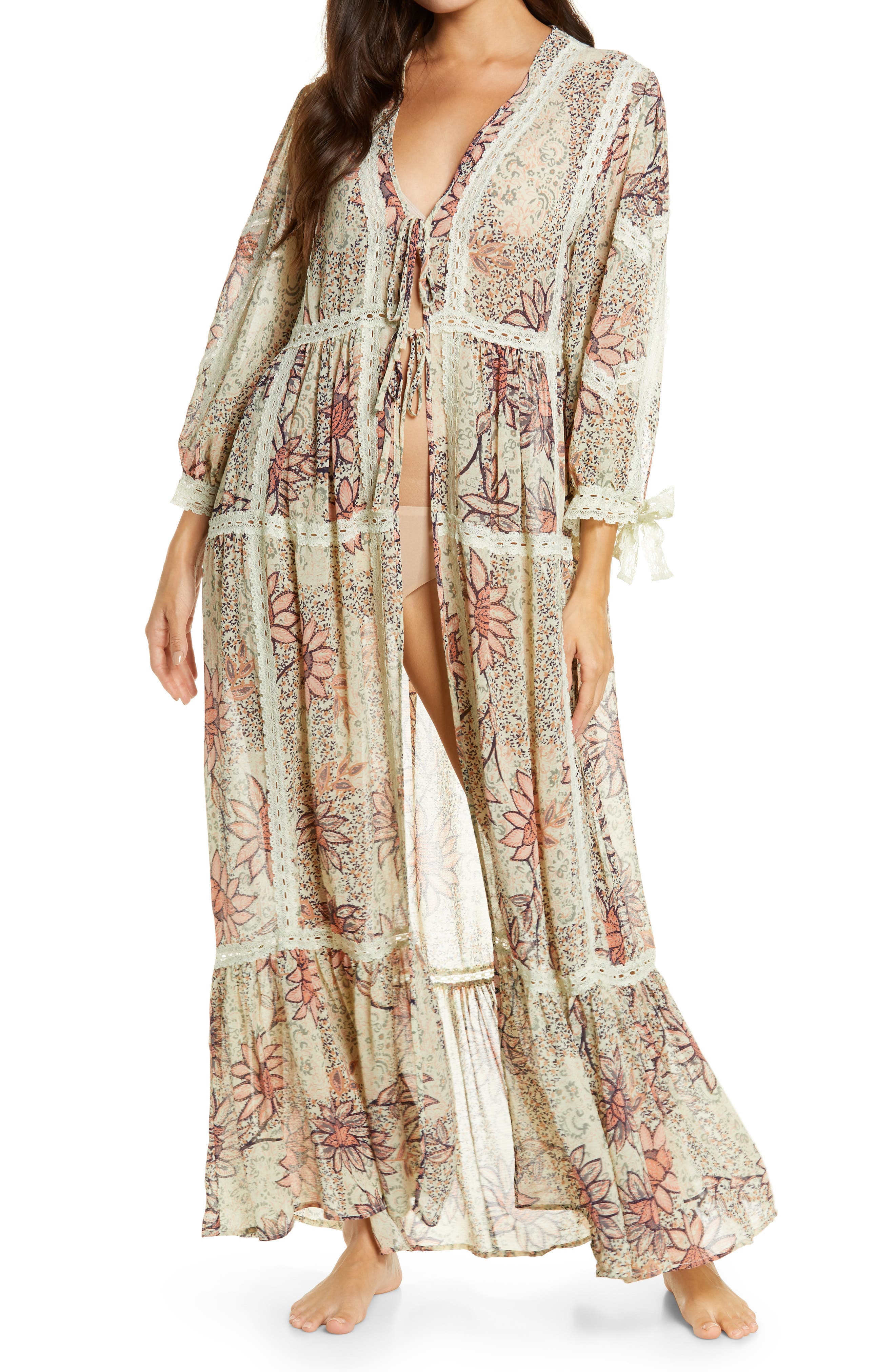 Free People Intimately FP Lace Long Robe | Nordstrom