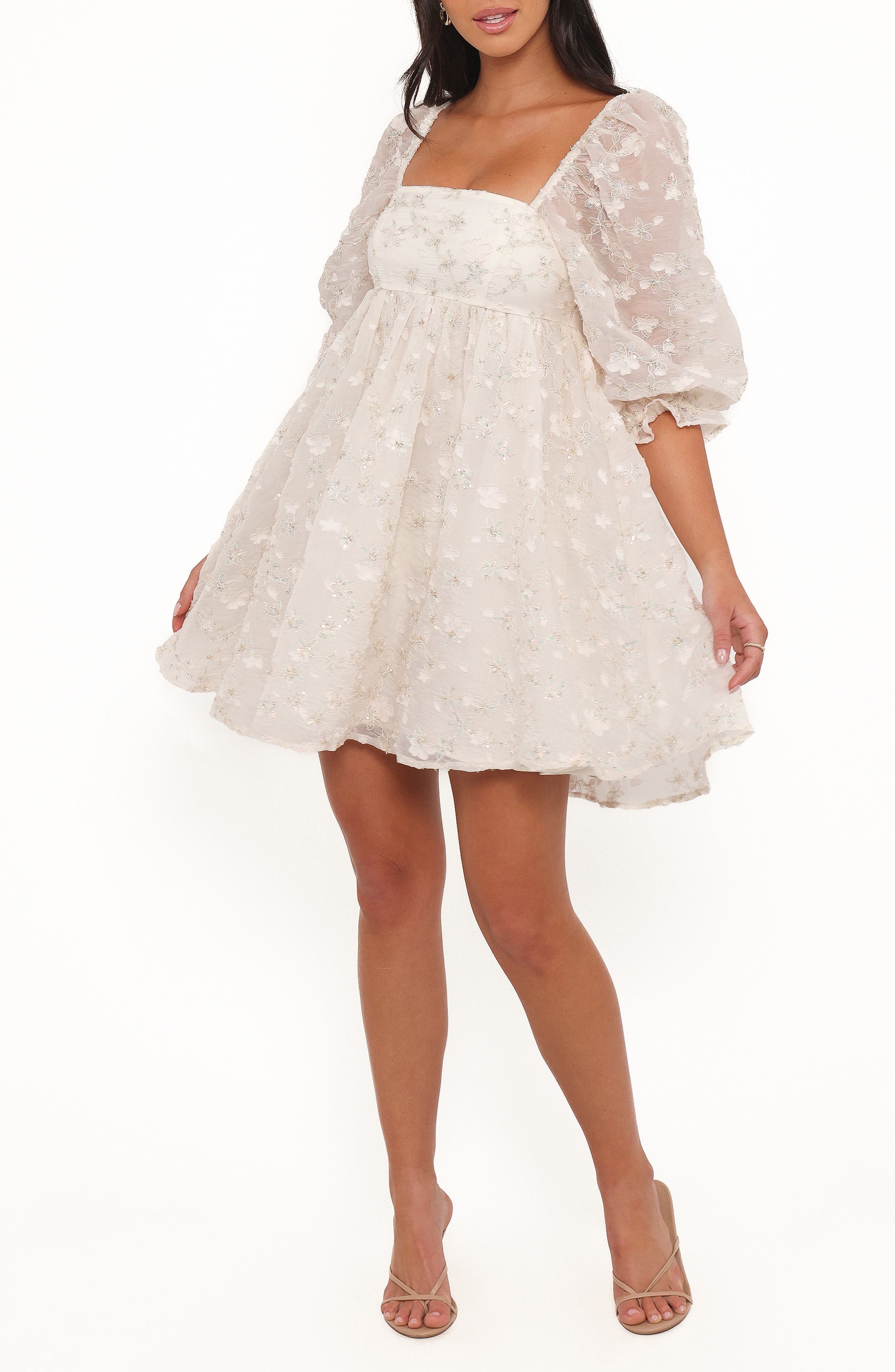 Petal & Pup Lillian Lace & Sequin Minidress | Nordstrom