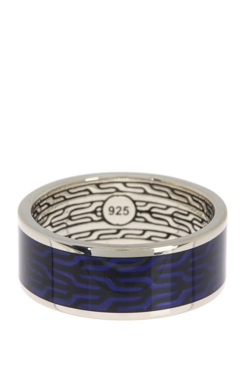John Hardy Sterling Silver Classic Wheat Chain Enamel Ring - Size 12 ...