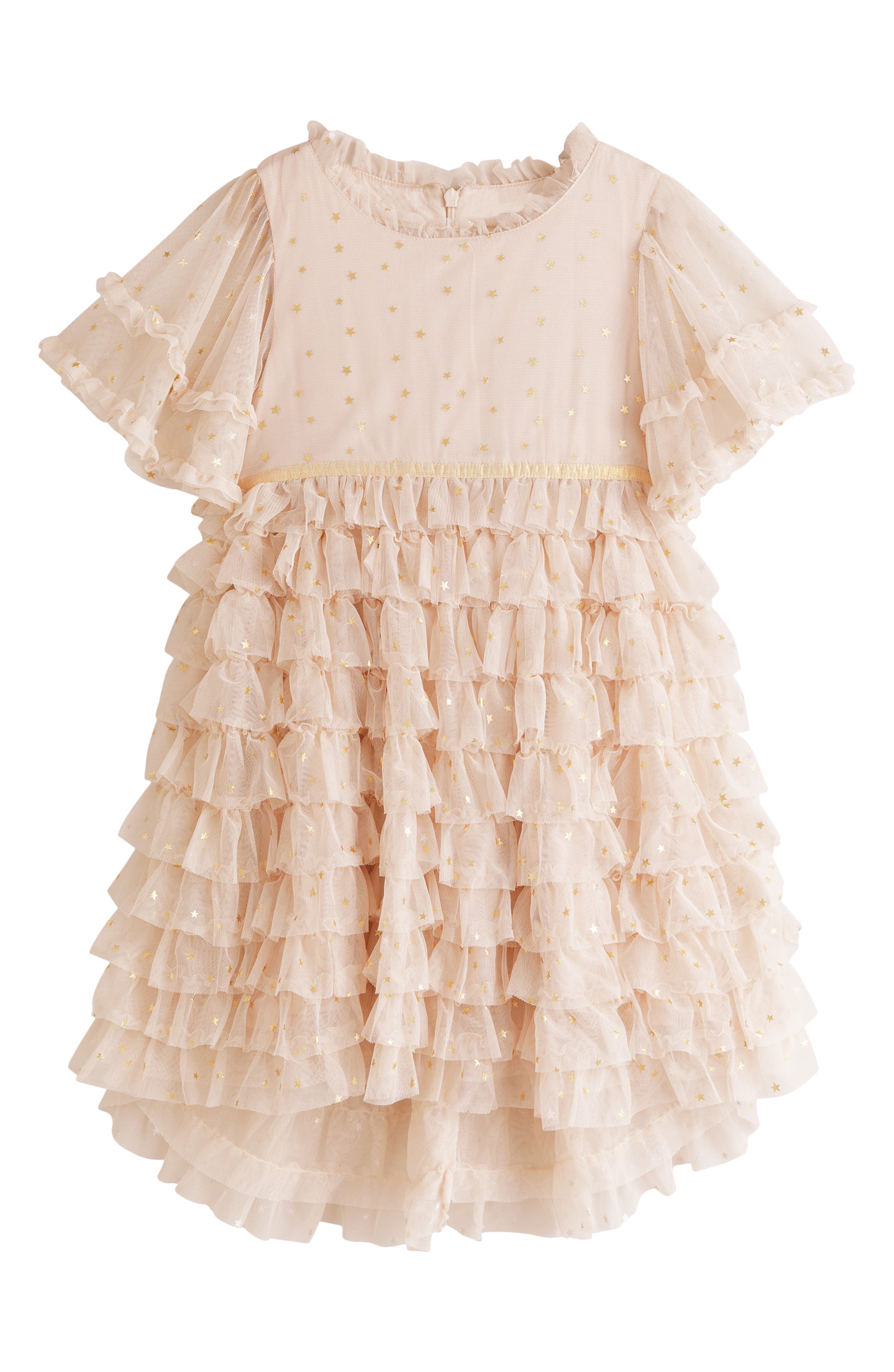 Mini Boden Kids' Star Accent Ruffle Dress | Nordstromrack