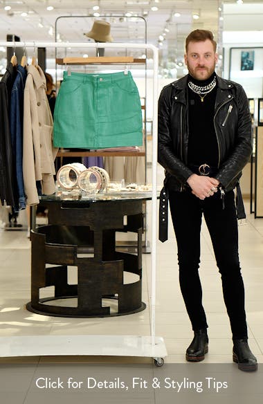 Grey Lab Coated Miniskirt | Nordstrom