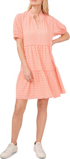 CeCe Printed Tiered Babydoll Dress | Nordstromrack