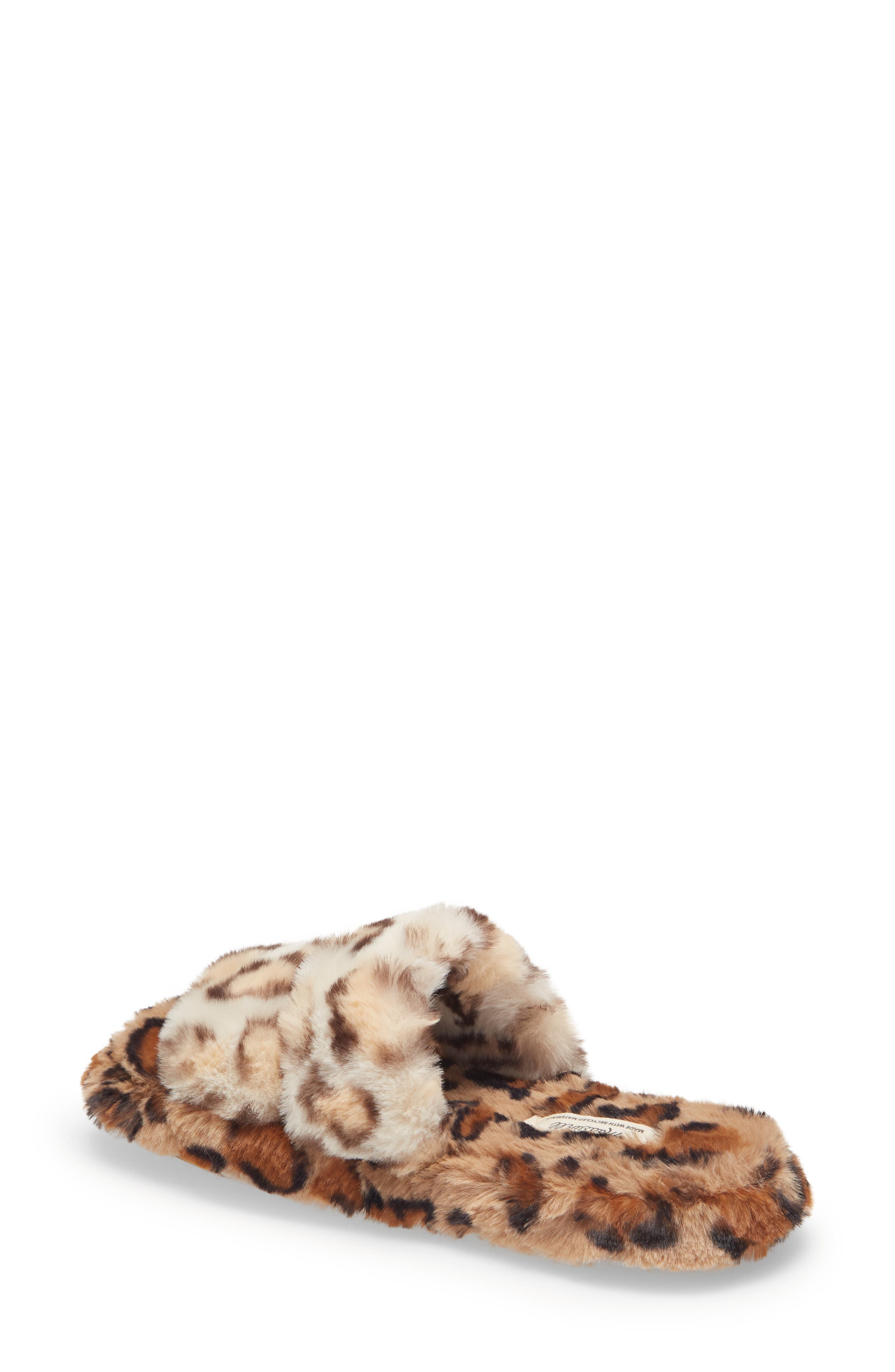 Madewell Two-Strap Faux Fur Scuff Slipper (Women) | Nordstromrack