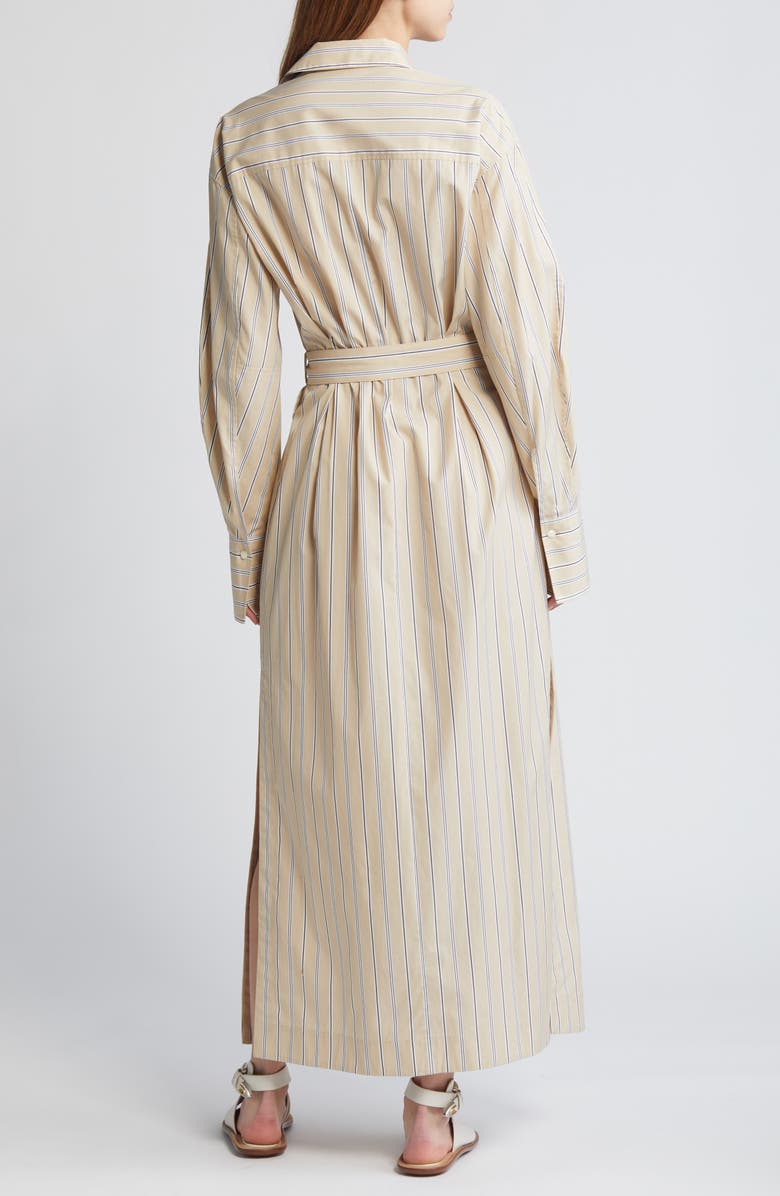 rag & bone Briar Stripe Tie Belt Poplin Maxi Dress | Nordstromrack